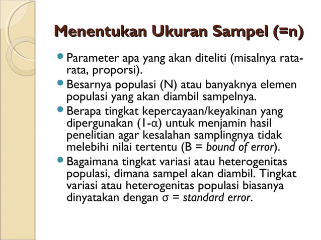 Teknik sampling | PPT