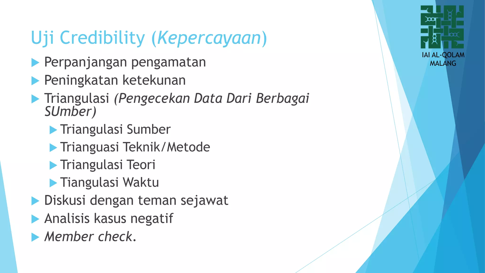 Teknik Analisis dan Validitas Data Dalam Penelitian Kualitatif | PPTX