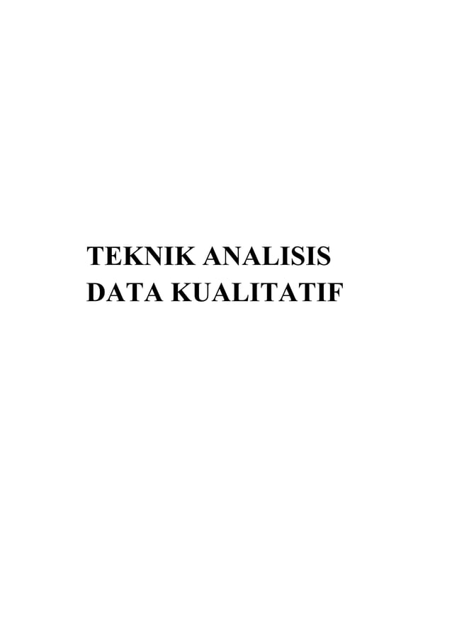Teknik analisis data kuantitatif dan kualitatif | DOCX