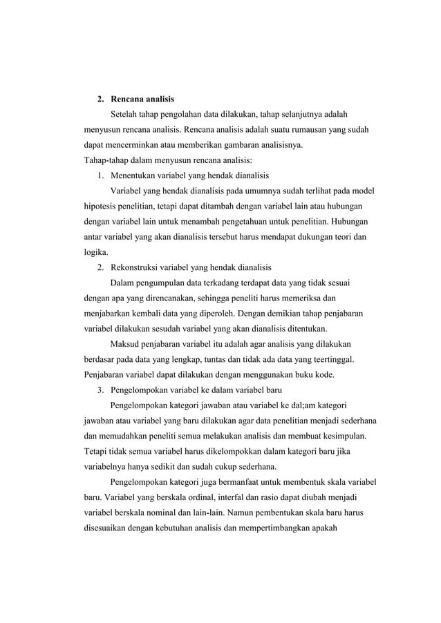 Teknik analisis data kuantitatif dan kualitatif | DOCX