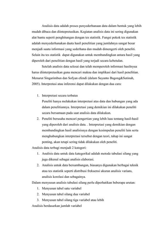 Teknik analisis data kuantitatif dan kualitatif | DOCX