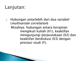 Teknik analisis korelasional | PPTX