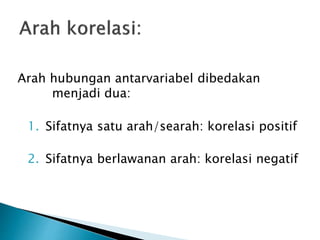 Teknik analisis korelasional | PPTX