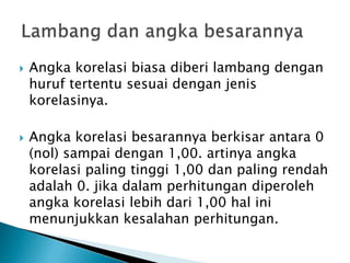 Teknik analisis korelasional | PPTX