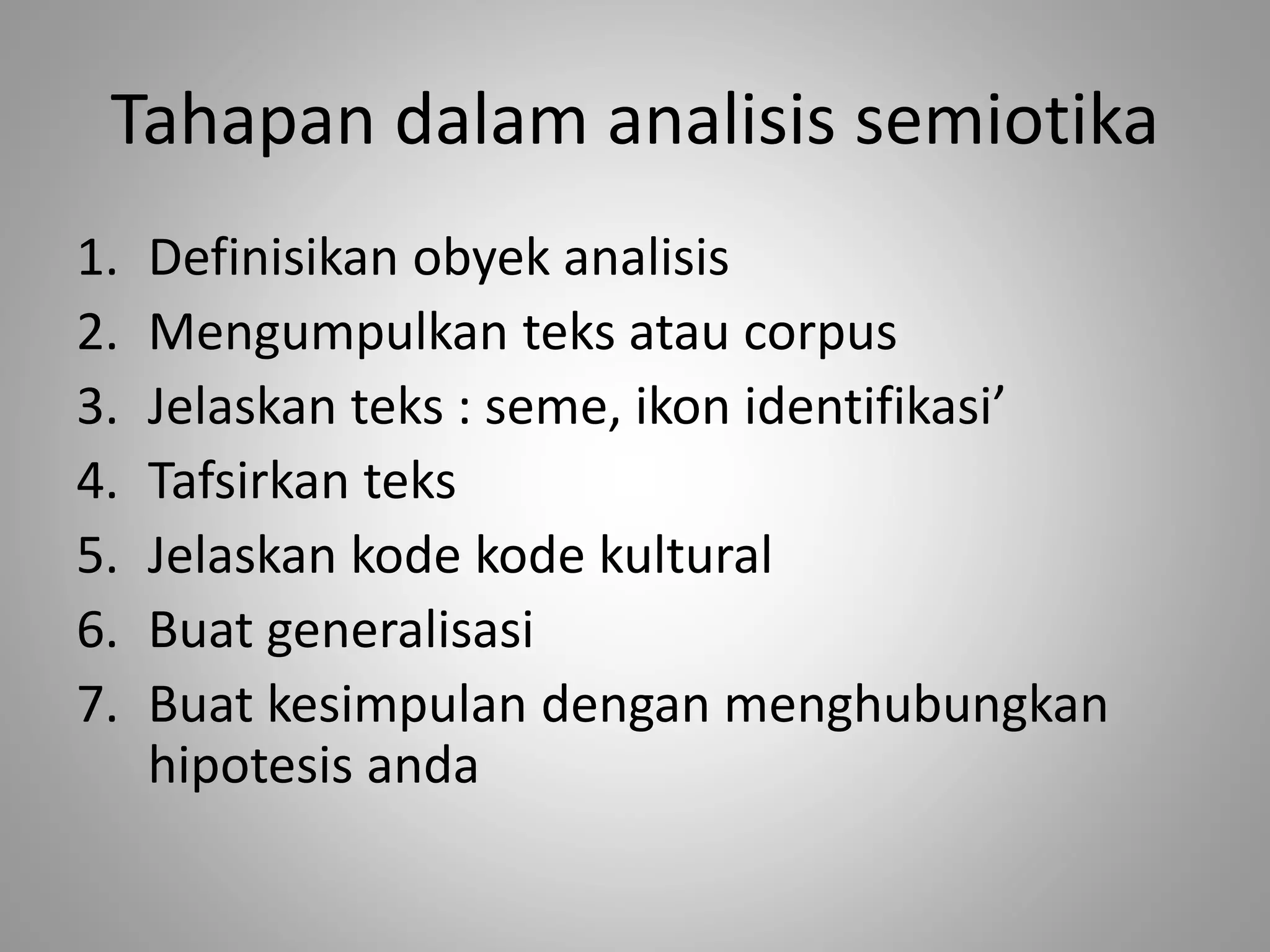 Teknik analisis semiotika | PPTX