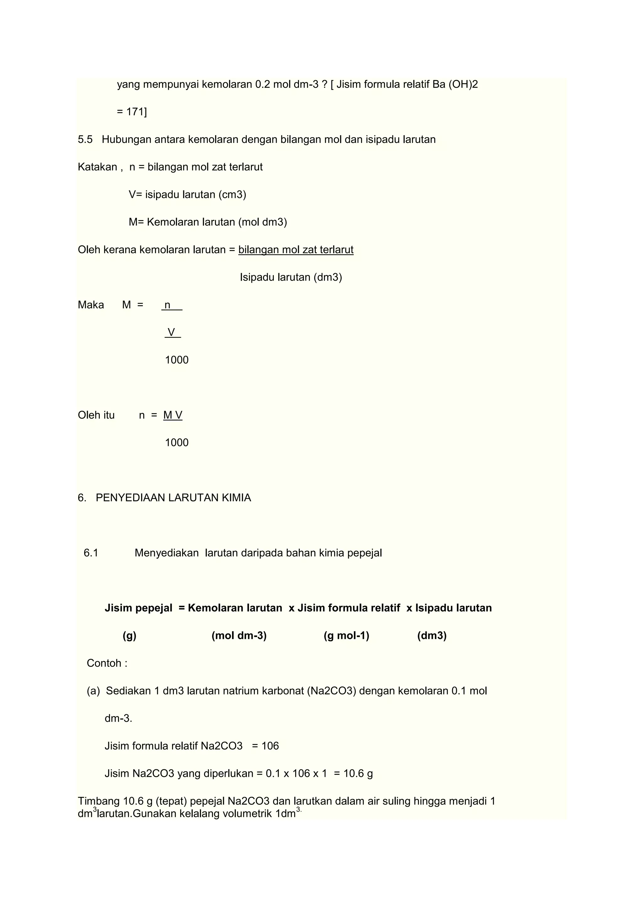 Teknik asas kimia | DOCX