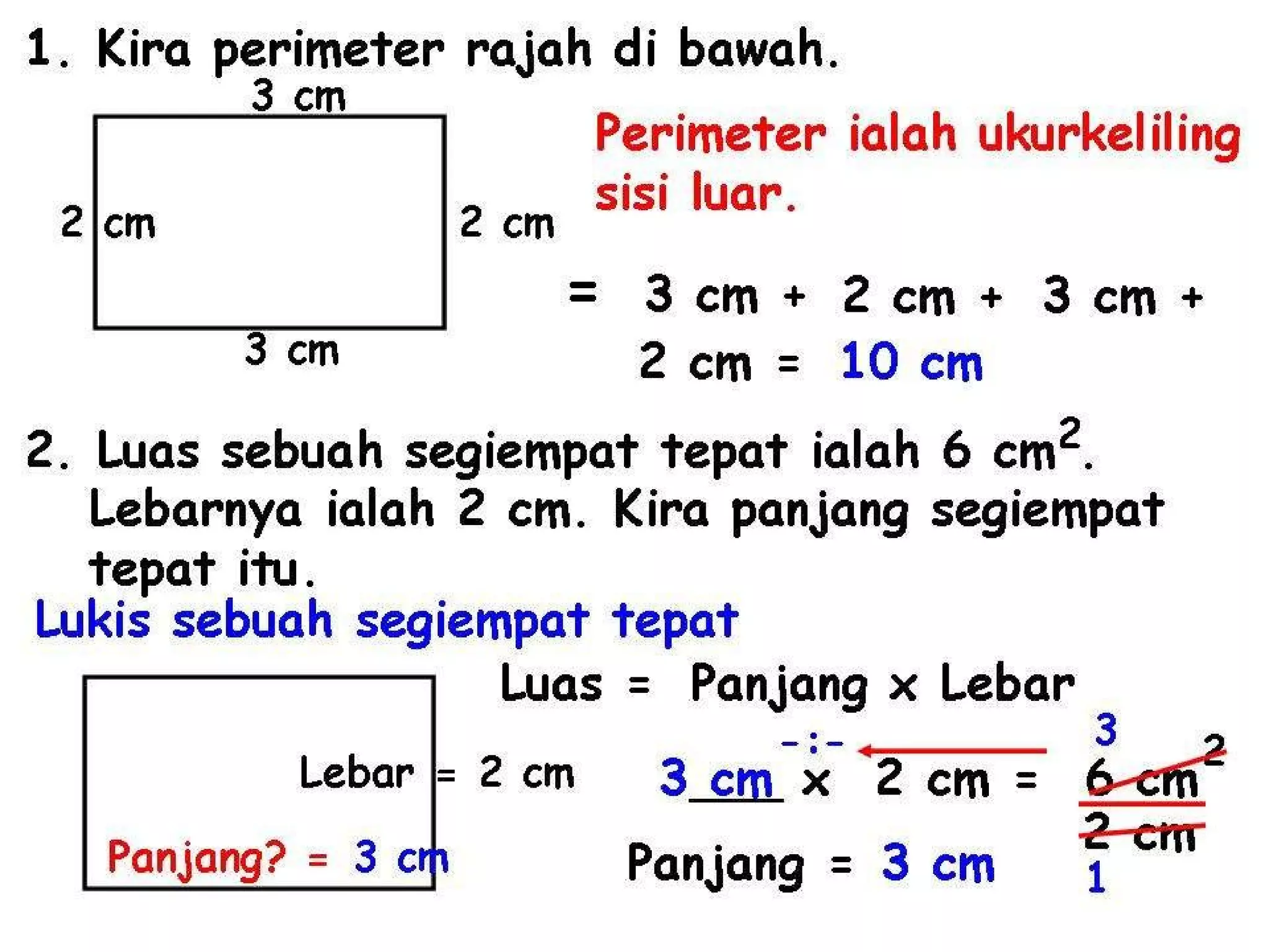Teknik asas perimeter dan luas | PPT