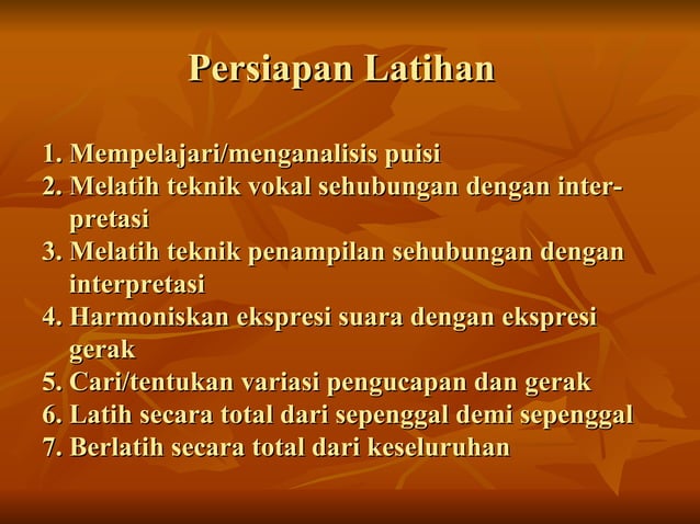 Teknik membaca puisi | PPT