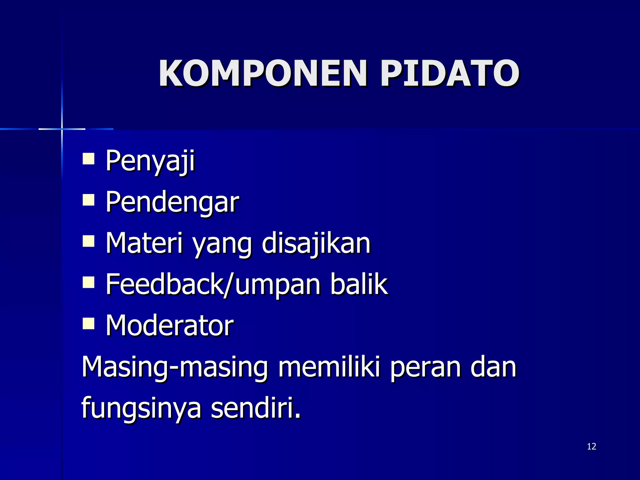 Teknik Berpidato | PPT