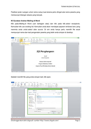 Teknik cetak sijil cikgusufi | PDF