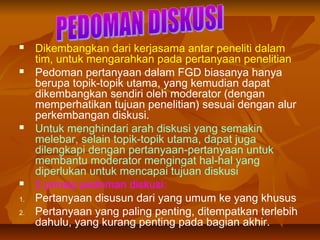 Teknik dan Langkah FGD | PPT