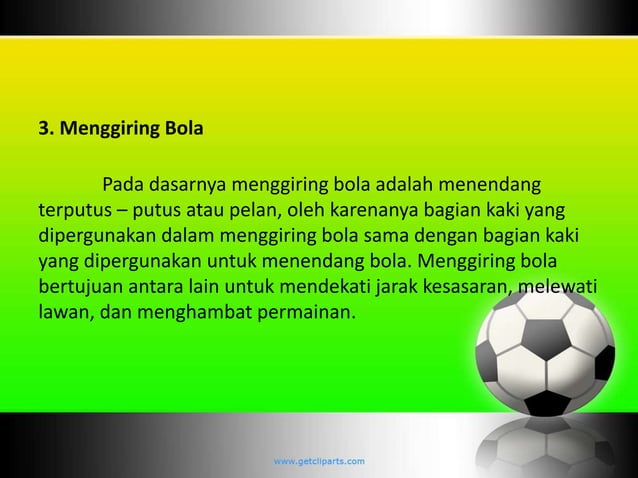 Teknik Dasar Sepak Bola | PPTX