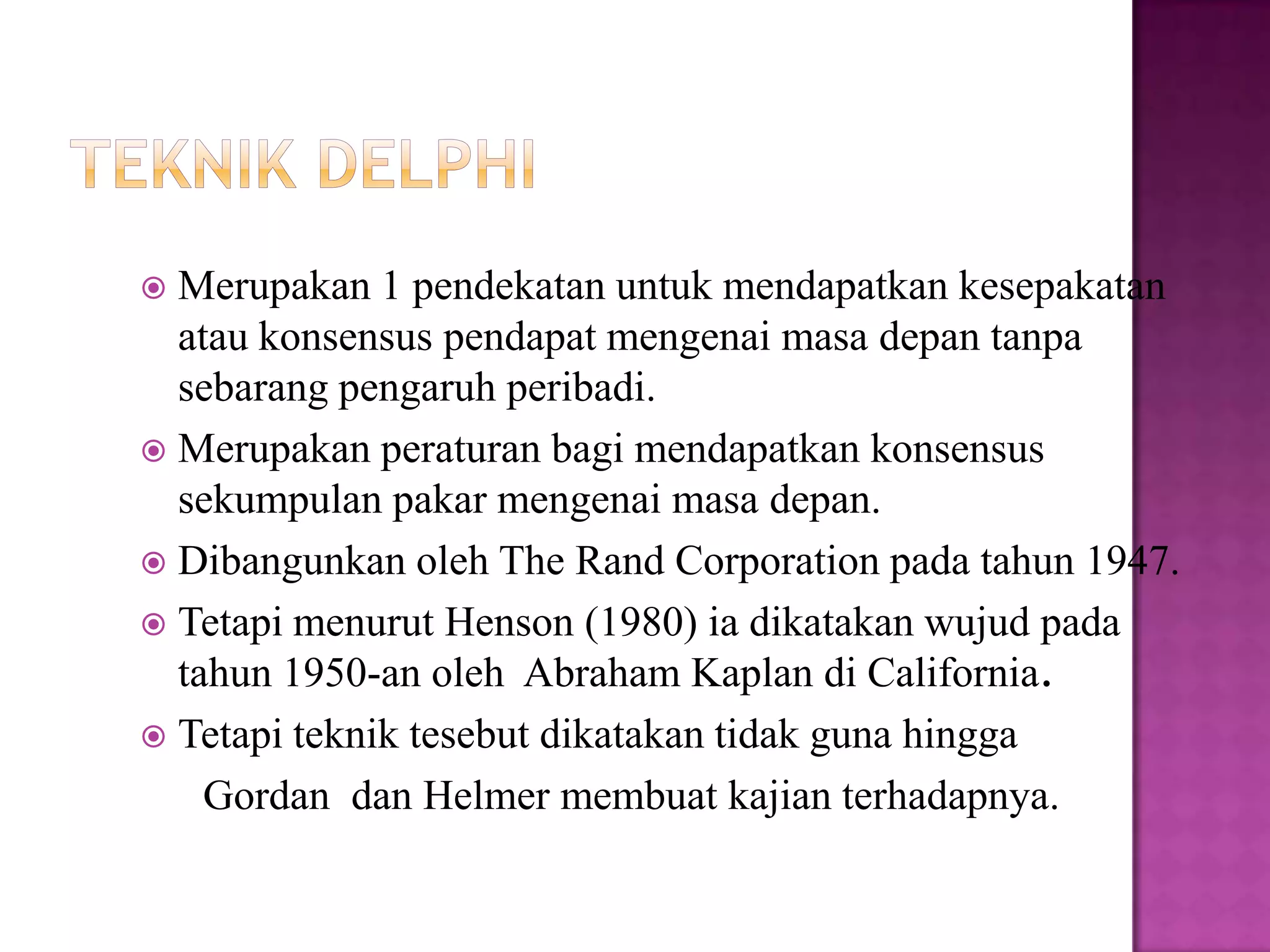 Teknik delphi | PPTX