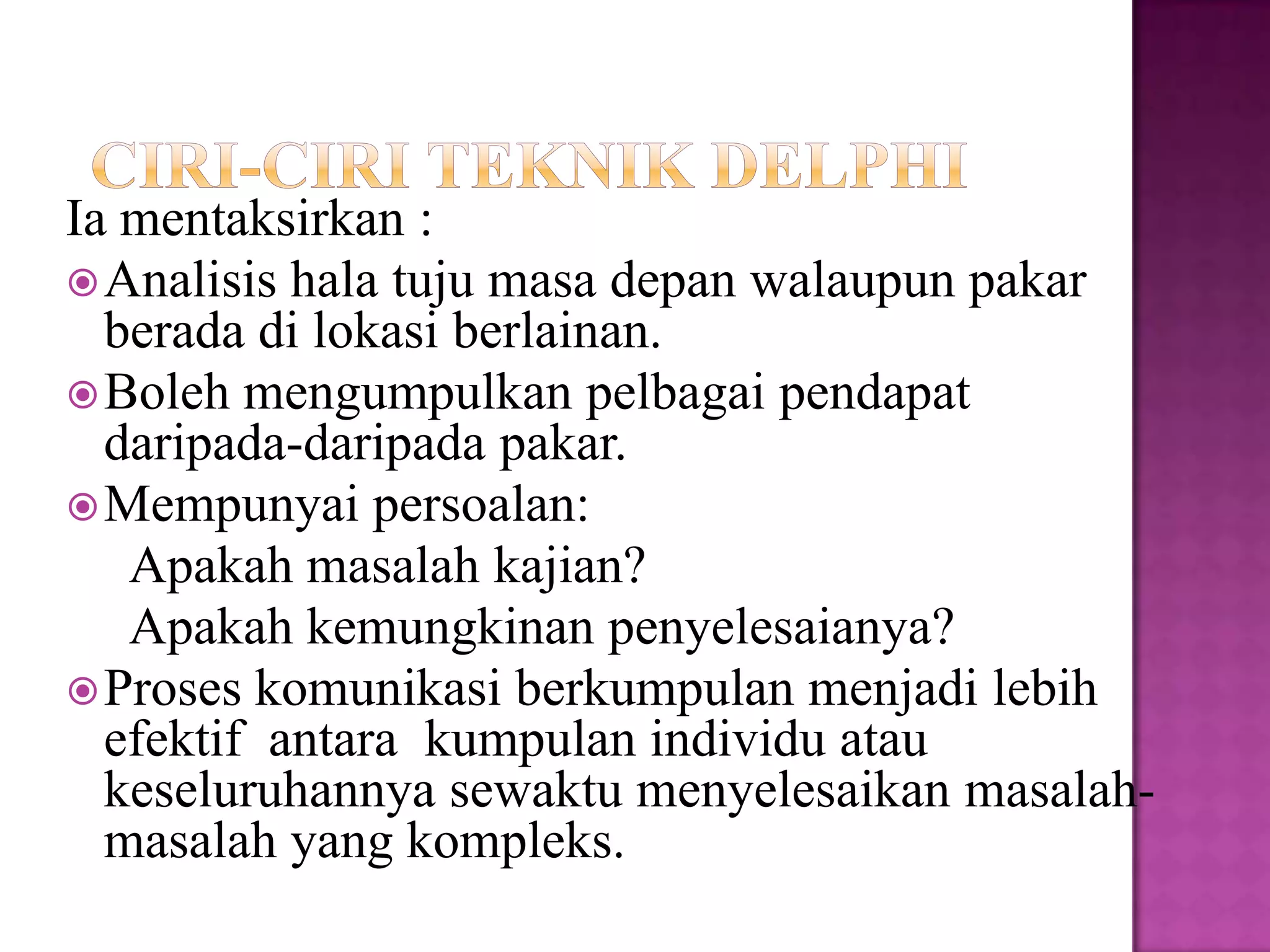 Teknik delphi | PPTX