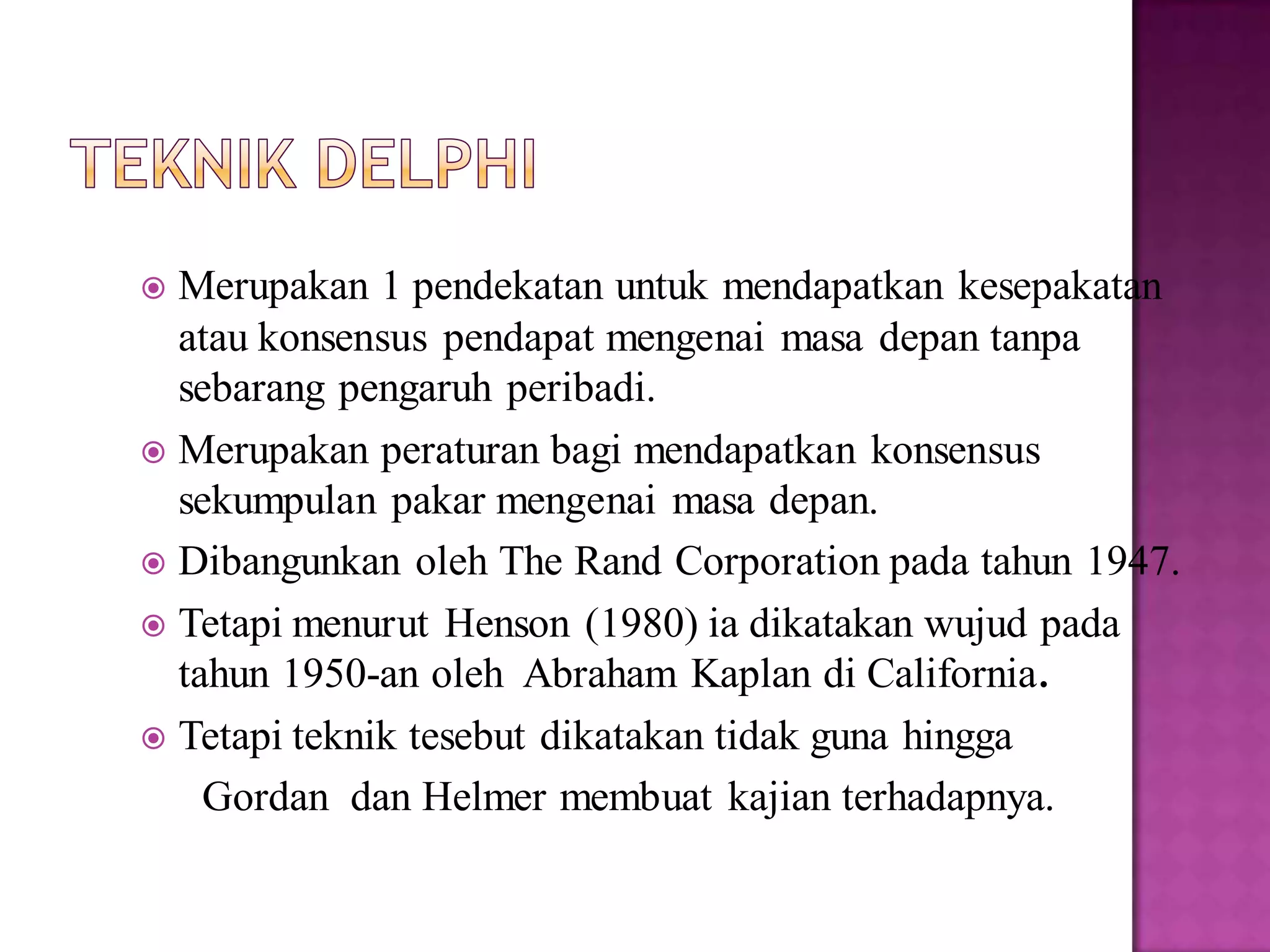 Teknik delphi | PPTX