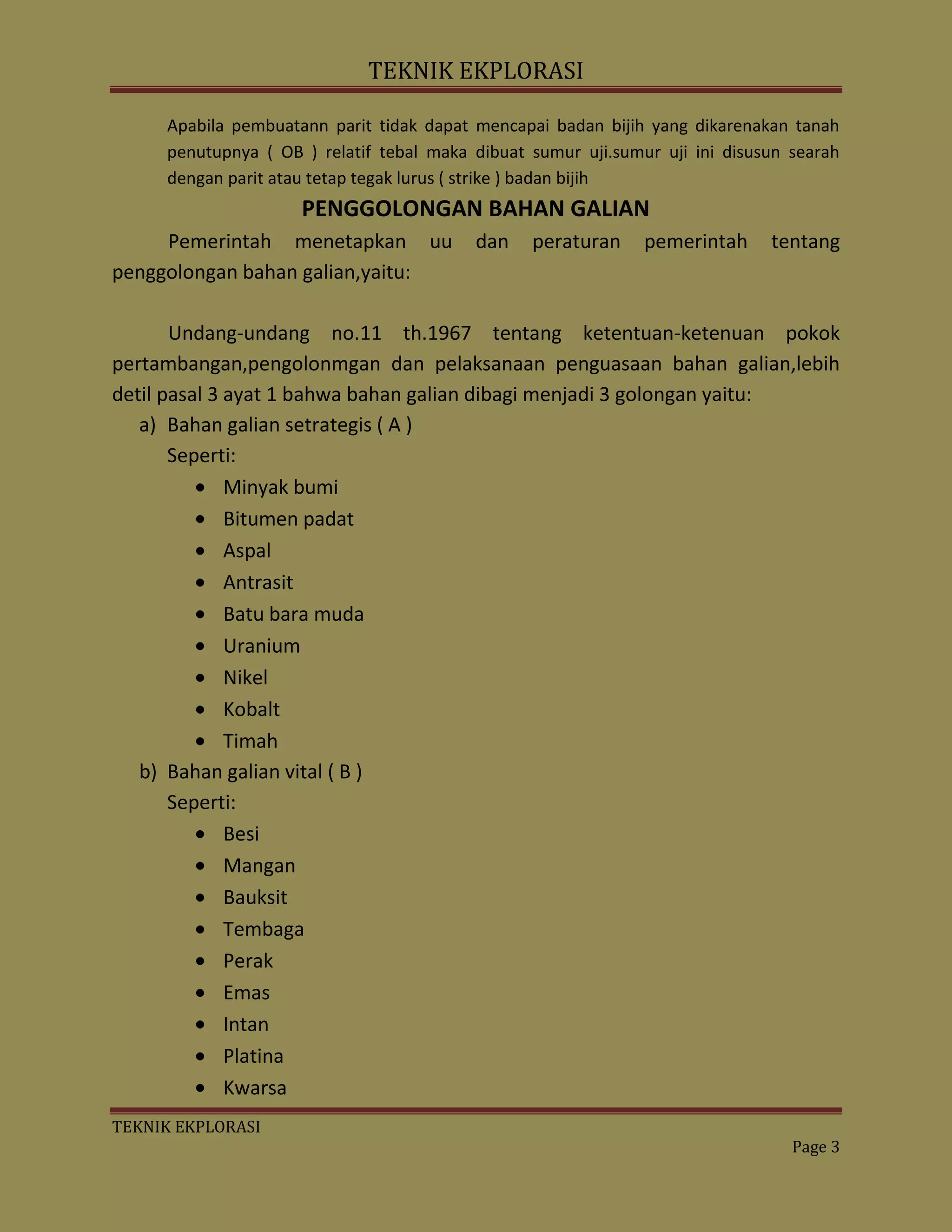 Teknik ekplorasi | DOCX