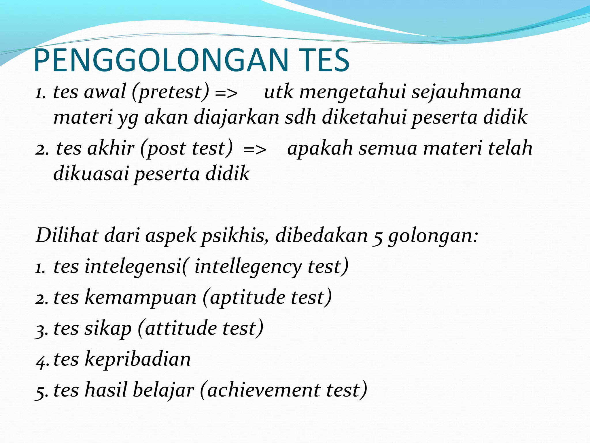 Teknik ev tes | PPT