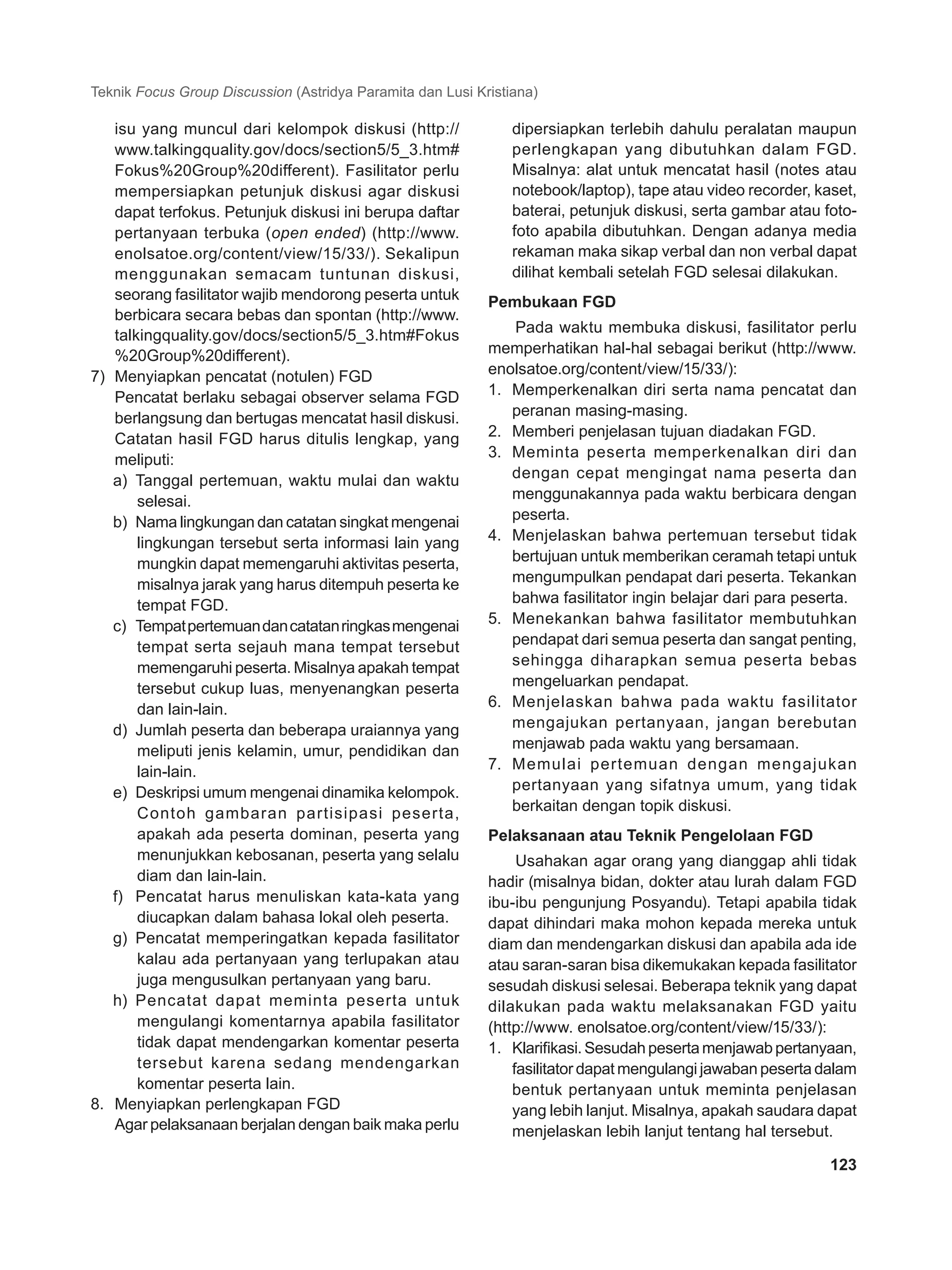 Teknik focus group discussion | PDF