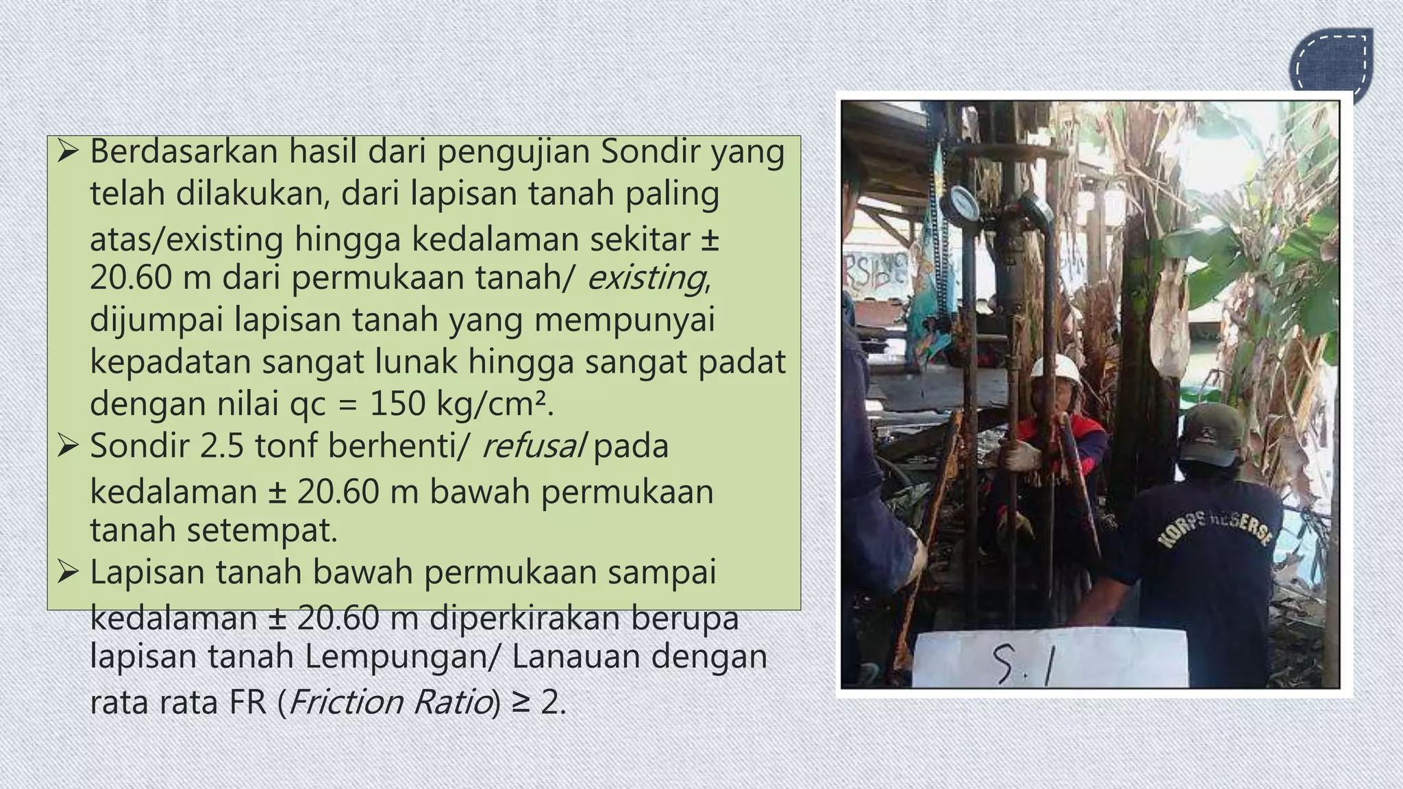 Teknik fondasi 1 - uji sondir | PPTX