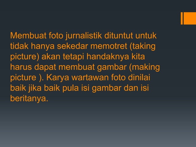 Teknik foto jurnalistik | PPTX