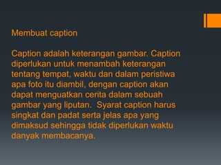 Teknik foto jurnalistik | PPTX