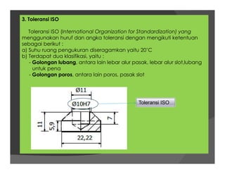MATERI TEKNIK GAMBAR MANUFAKTUR UNTUK SMK MESIN | PDF