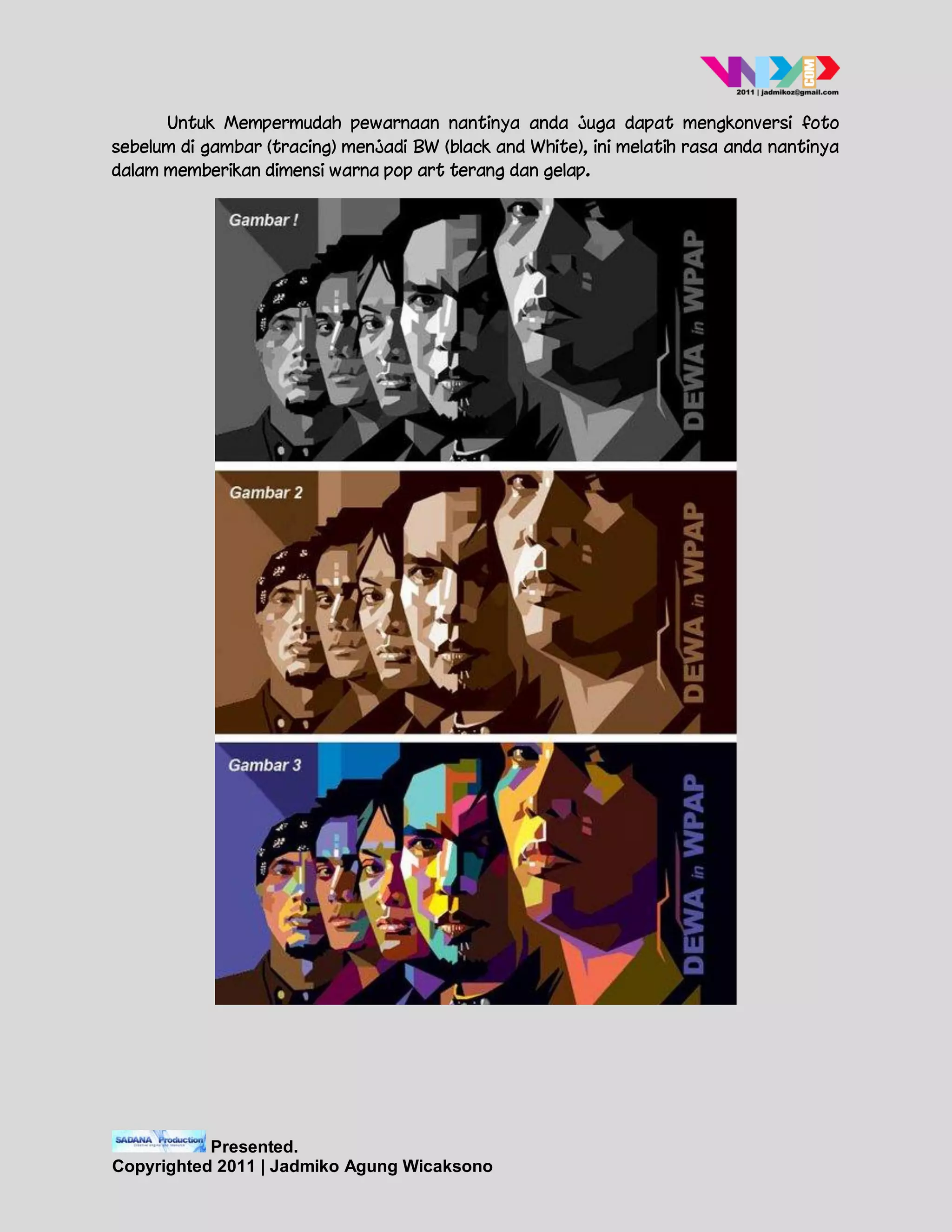 Teknik gambar WPAP dengan menggunakan adobe flash | PDF