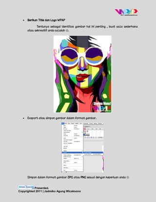 Teknik gambar WPAP dengan menggunakan adobe flash | PDF
