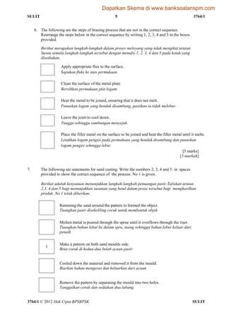 Teknik kejuruteraan kertas 1 | PDF