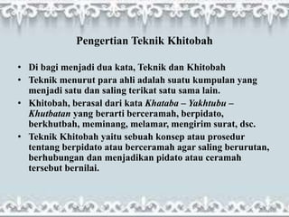 Serba serbi Teknik khitobah | PPTX