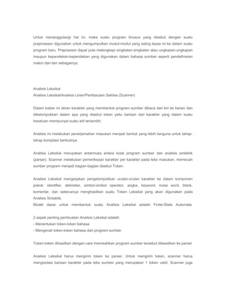 Teknik kompilasi | DOC