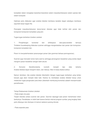 Teknik kompilasi | DOC