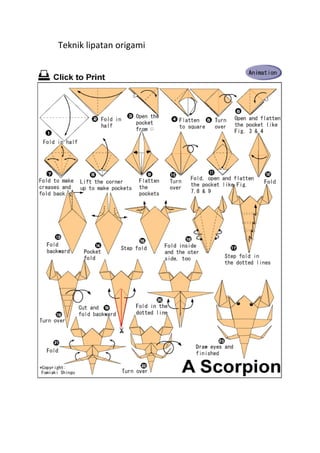 Teknik lipatan origami | ODT