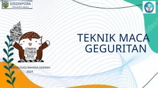 TEKNIK MACA GURITAN PINTAR BAHASA JAWA .pptx | Free Download