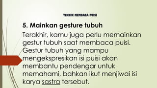 TEKNIK MEMBACA PUISI. oleh iwan agus.pptx