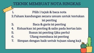 Teknik Membina Nota Ringkas Dengan Mudah | PDF