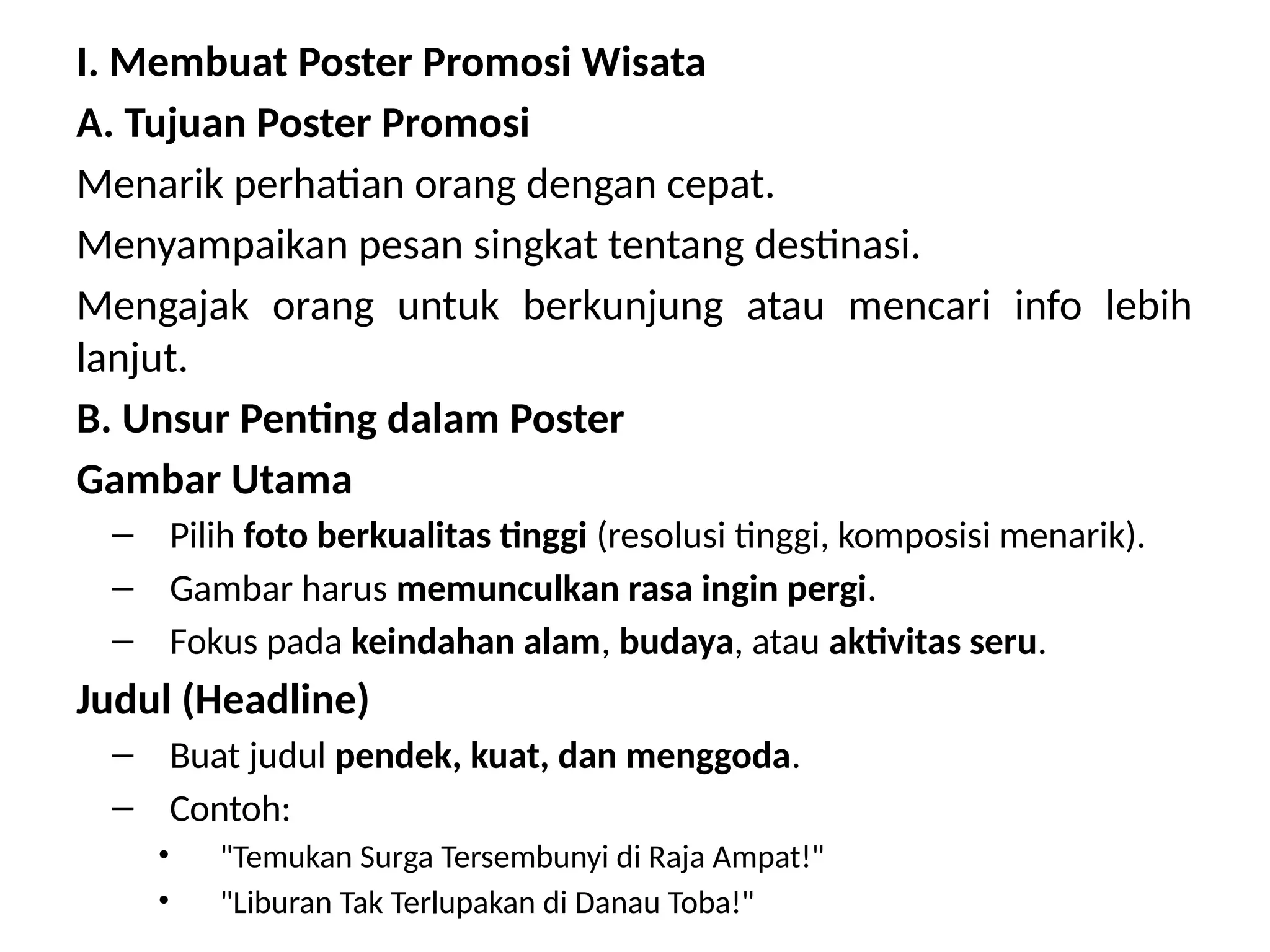 Teknik Membuat Konten Promosi Wisata (Poster,.pptx
