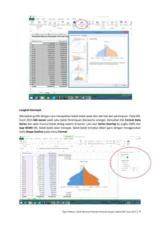 Teknik membuat piramida penduduk dengan excel | PDF