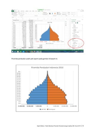 Teknik membuat piramida penduduk dengan excel | PDF