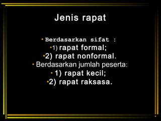 Teknik memimpin rapat | PPT