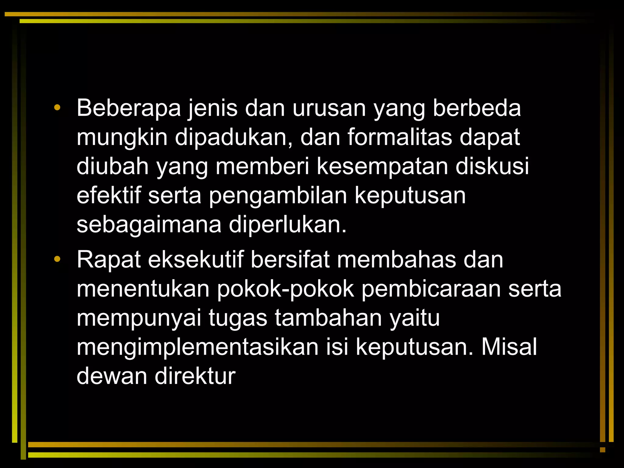 Teknik memimpin rapat | PPT