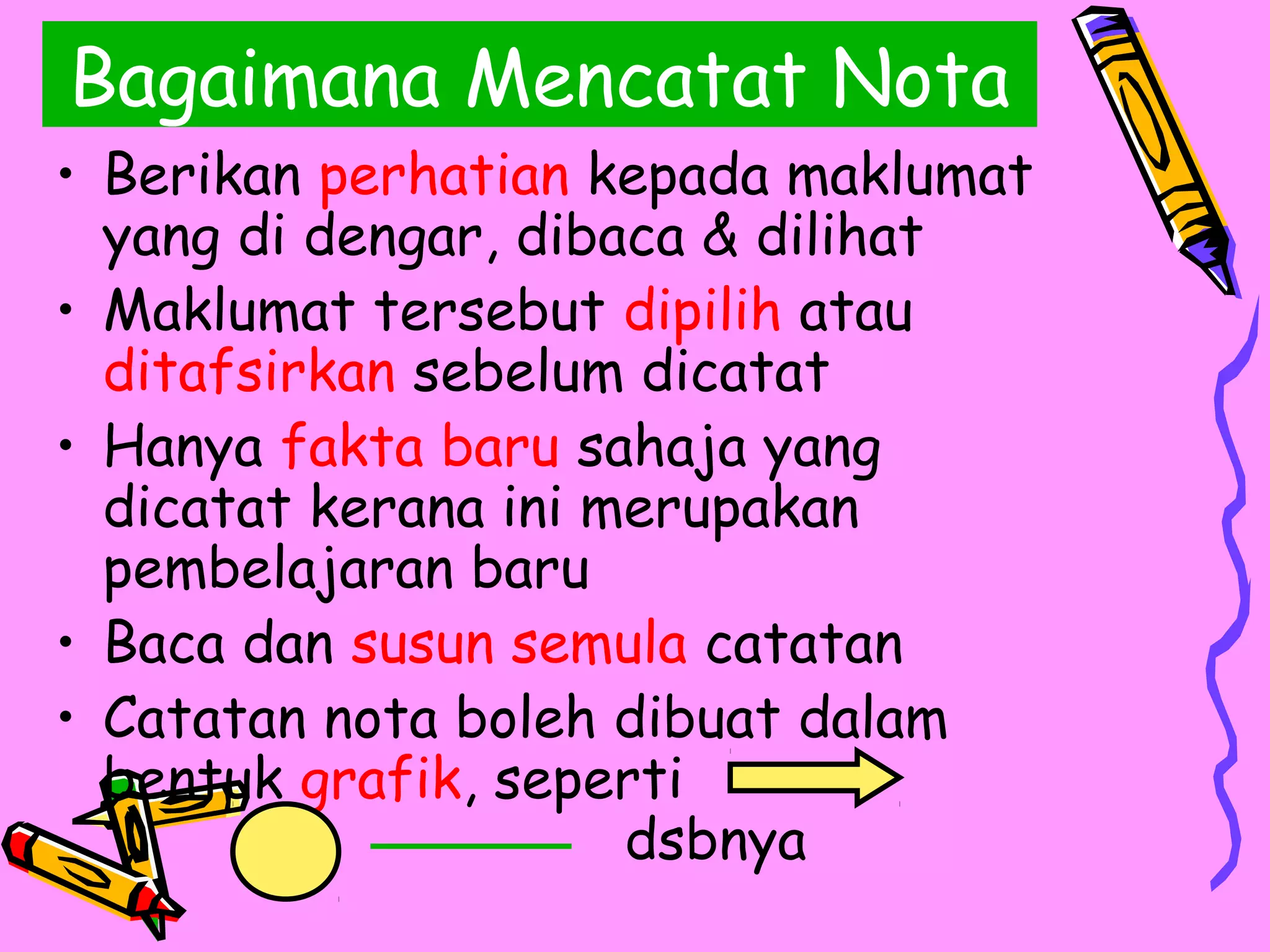 Teknik mencatat nota | PPT
