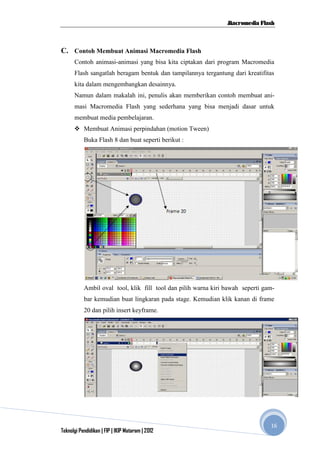 Teknik mendesain dan contoh membuat macromedia flash.amir