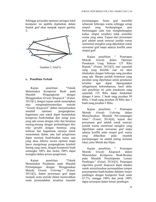 TEKNIK MENENTUKAN LINTASAN TERPENDEK PADA JARINGAN LOKAL KOMPUTER MENGGUNAKAN ALGORITMA KRUSKAL ...