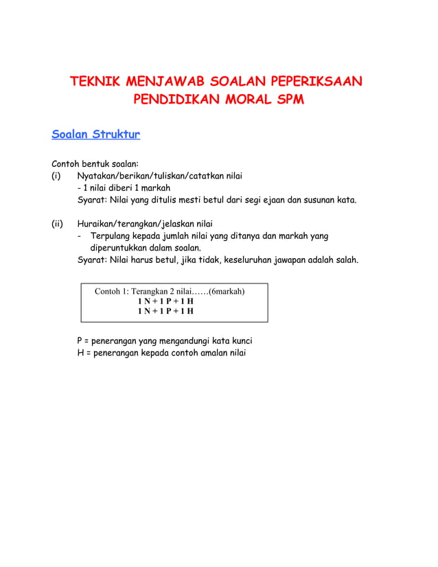 Teknik menjawab soalan | DOC