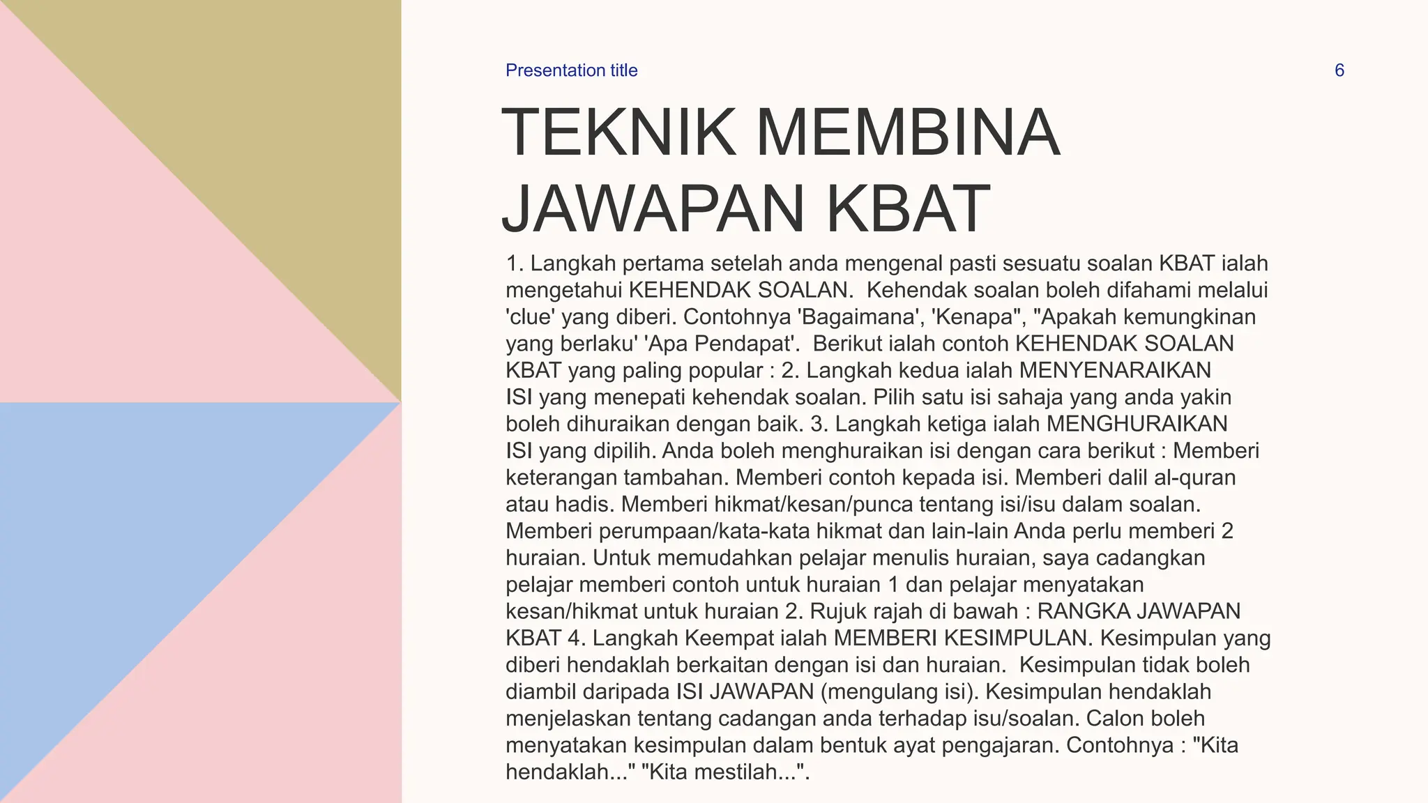 TEKNIK MENJAWAB SOALAN KBAT PENDIDIKAN ISLAM.pptx