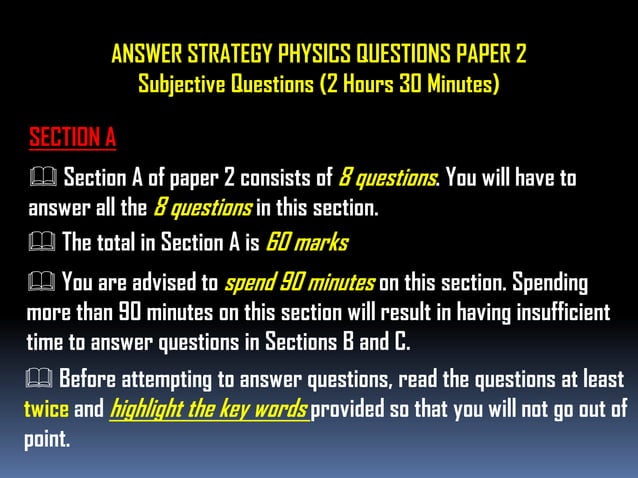 Teknik Menjawab Soalan Fizik Kertas 2 | PPSX