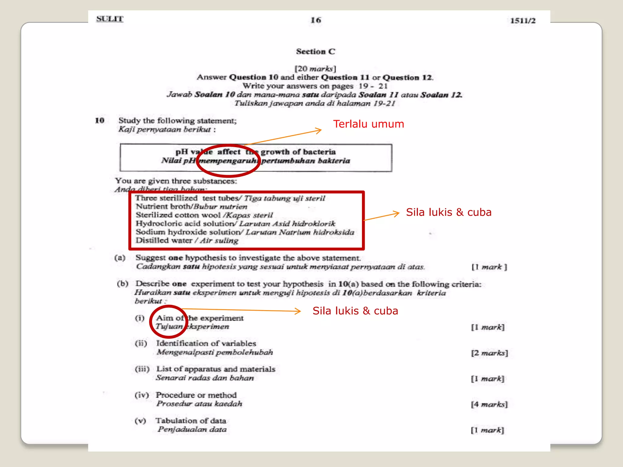 Teknik menjawab soalan sains | PPTX