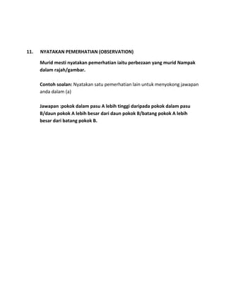 Teknik menjawab soalan sains | DOCX