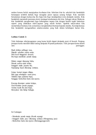 Teknik menulis nilai murni | DOCX